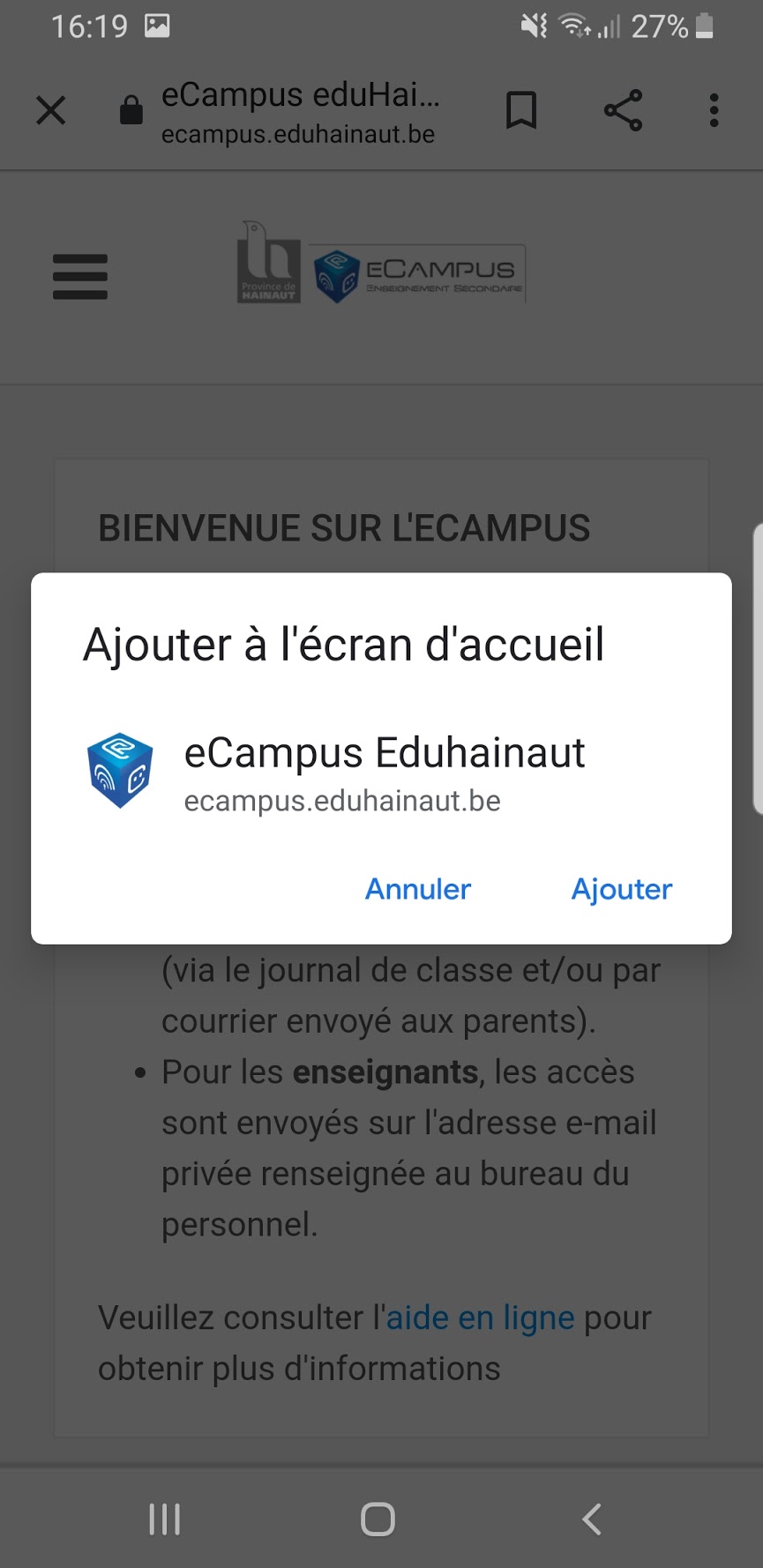 Accéder à l’eCampus eduHainaut depuis votre smartphone, tablette et PC ...